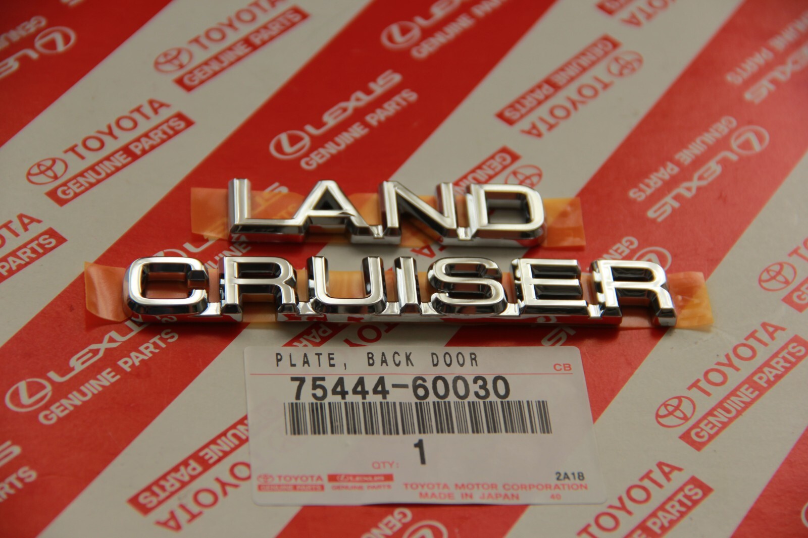 New OEM 02-09 Toyota JDM LAND CRUISER Rear "Land Cruiser" Emblem 75444 ...