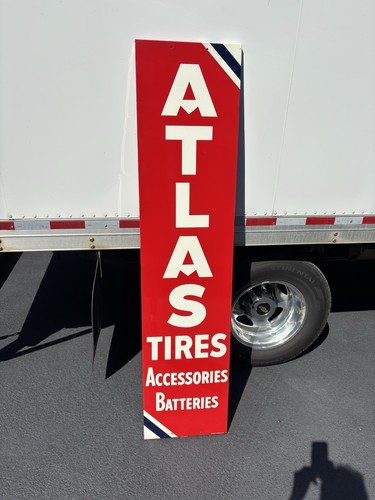 Atlas Tires Batteries Vintage Original Gas Oil Sign | eBay