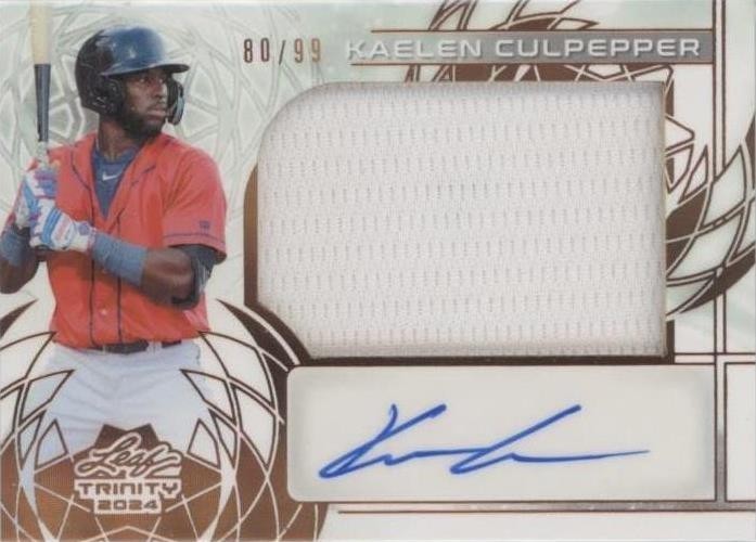 2024 Leaf Trinity - Patch Autographs Kaelen Culpepper #PA-KC2 Bronze ...