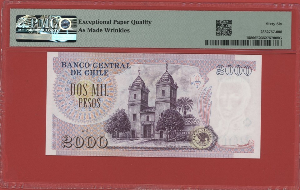 CHILE 2000 PESOS 1997 PICK # 158 PMG 66 GEM UNCIRCULATED EPQ. | eBay