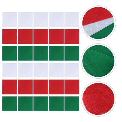 30 Sheets Colorful Felt Pads Fabric for Crafts Cloth Material Patchwork ...