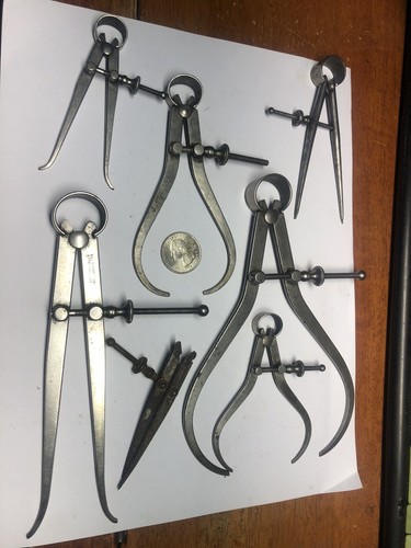 Vintage Starrett Machinist Inside/Outside Spring Calipers,Compass ...