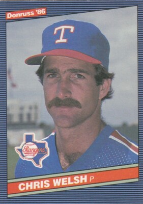 FREE SHIPPING-MINT-1986 Donruss Chris Welsh #464 RANGERS PLUS BONUS ...