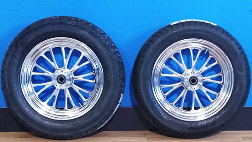 MANHATTAN 16" WHEEL SET + BRIDGESSTONE H50 TIRES HARLEY HERITAGE ...