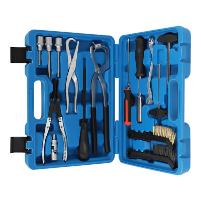 15PC Brake Tool Kit Drum & Disc with Brake Spring Pliers Compressor ...