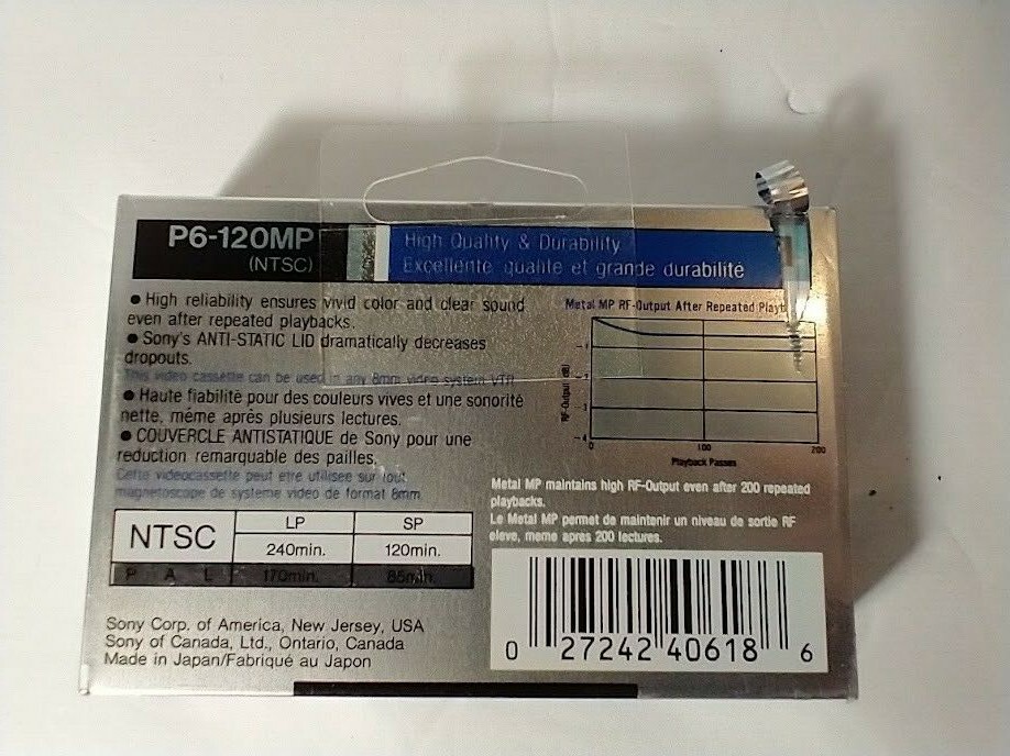 Sony Metal MP Video 8 P6-120MP new sealed | eBay