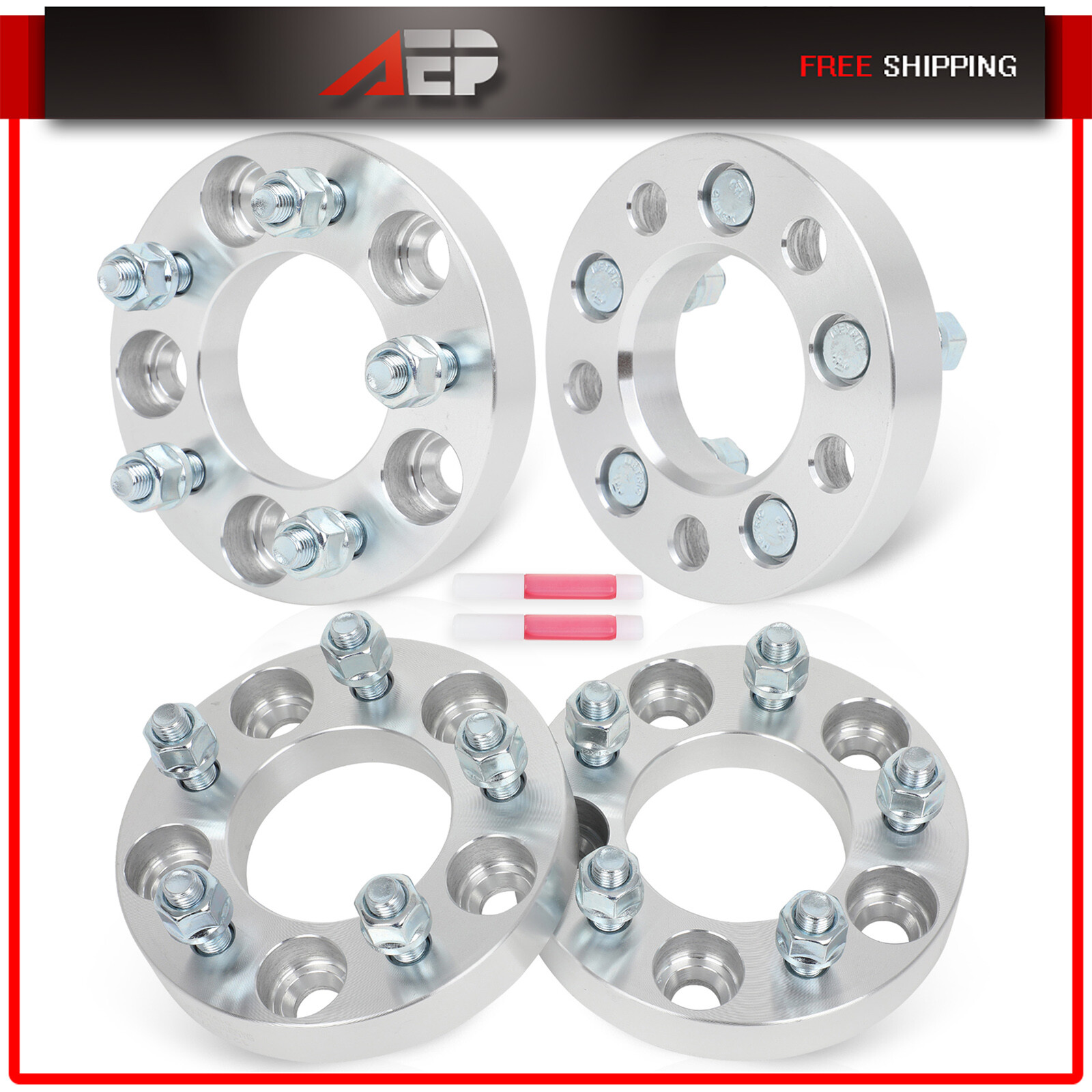 Toyota Tacoma Sienna Camry 4X 5x114.3 to 5x110 Wheel Adapters 25mm 12x1 ...