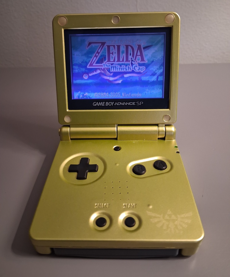 Nintendo Game Boy Advance SP Zelda Triforce Edition GBA AGS-001 ...