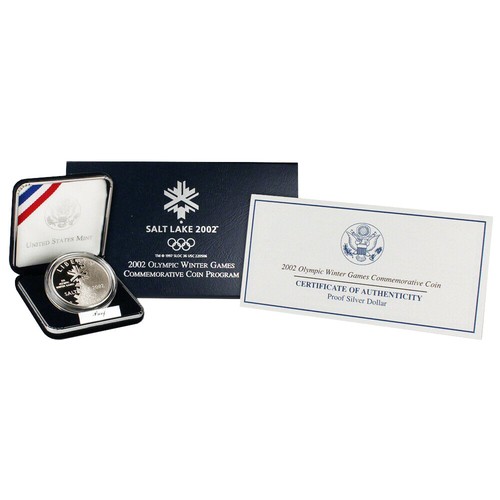 2002-P Proof US Salt Lake City Olympic Winter Games Box, OGP & COA | eBay