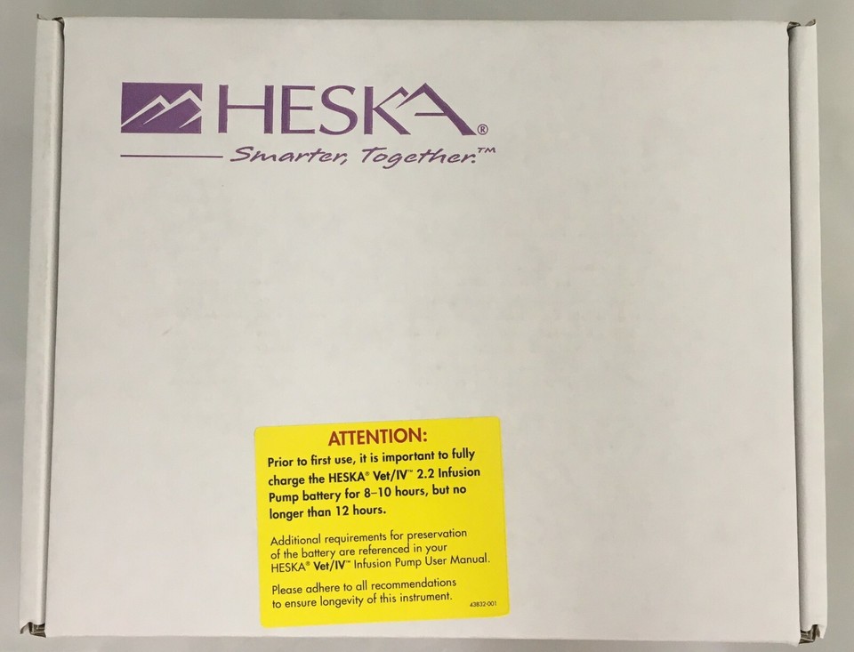 Brand New Heska Vet/IV 2.2 Pump, Calibrated to Baxter, 1 Year Warranty ...