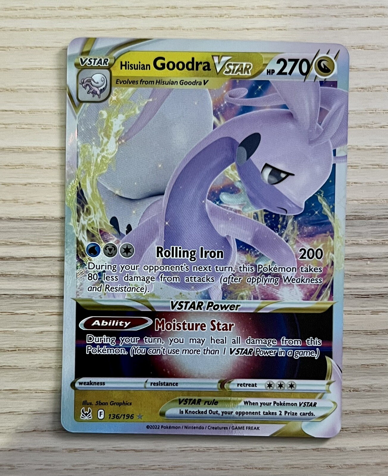 Hisuian Goodra VStar 136/196 Lost Origin Ultra Rare Pokemon Card | eBay