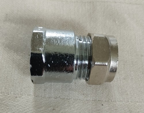 1/2" Inch Female Straight Iron Coupler To 15mm Compression Chrome ...