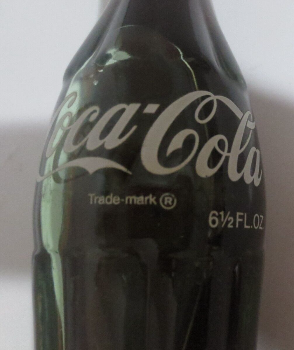 Coca-Cola Coke 6 1/2 Fl Oz ACL Applied Color Label Full bottle with Cap ...
