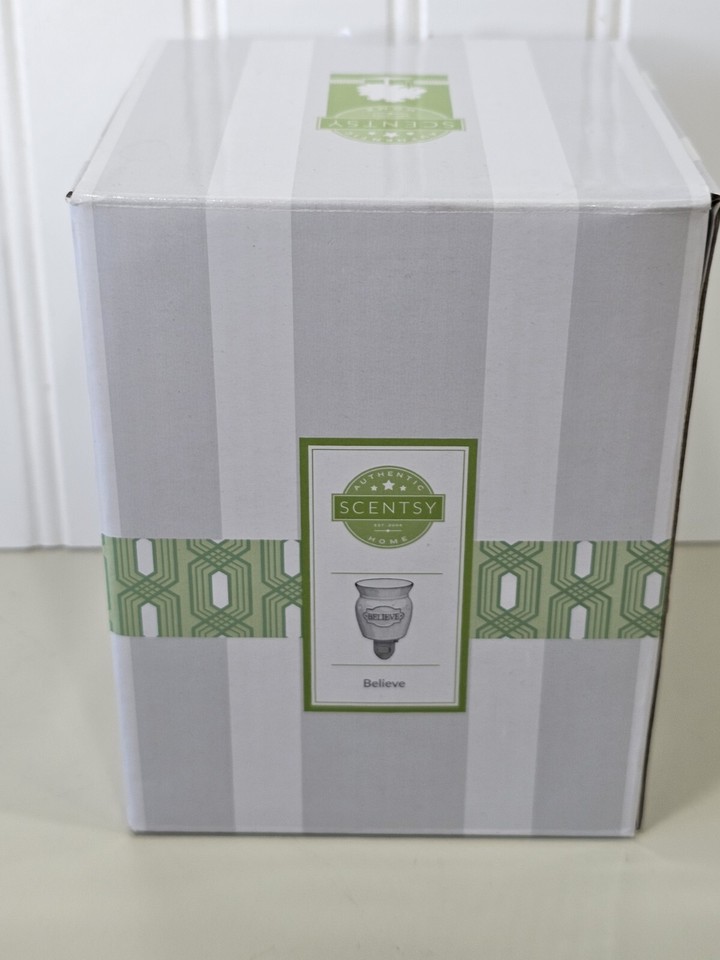 Scentsy Believe Wax Mini Warmer White Wall Plug-In Night Light Ceramic ...