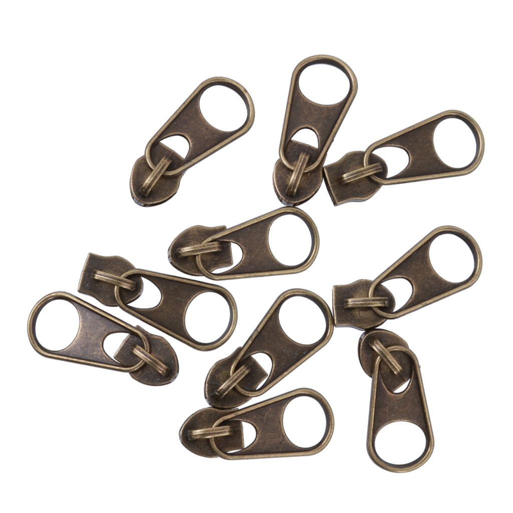 10pcs Bronze Zipper / Reißverschluss Schieber Kopf Reißverschluss | eBay