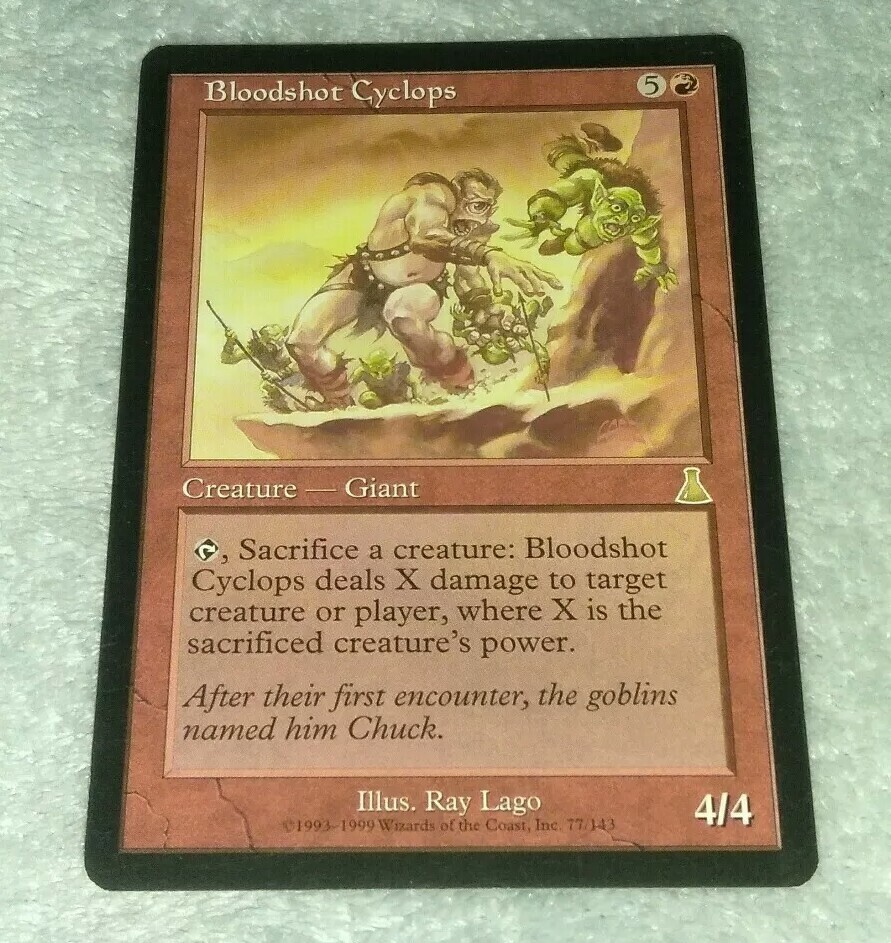Magic The Gathering - Urza's Destiny Bloodshot Cyclops MTG LP | eBay
