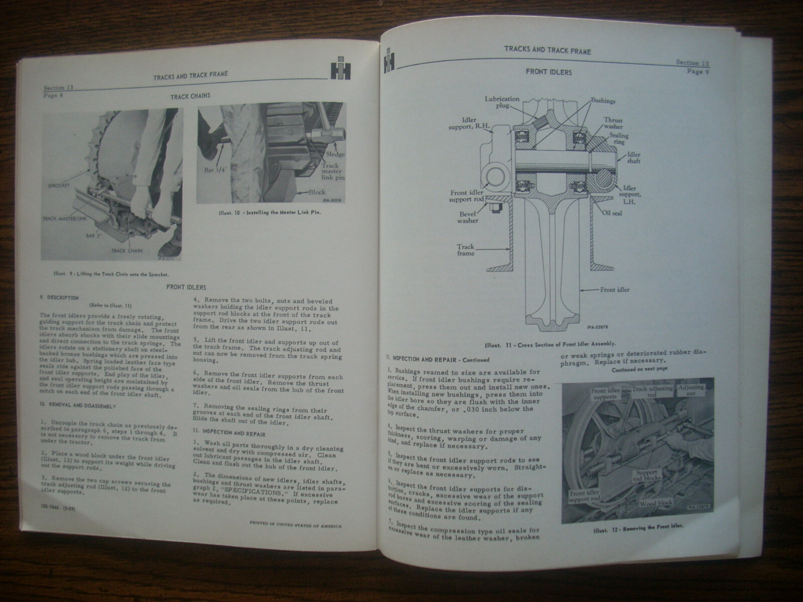 IH Farmall Mccormick International T340 Crawler Chassis Service Manual ...