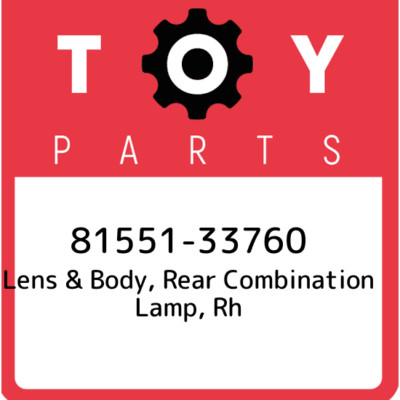 81551-33760 Toyota Lens & body, rear combination lamp, rh 8155133760 ...