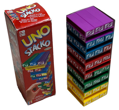 UNO STACKO GAME : 2002 Stacking Block Game By Mattel (FREE UK P&P ...