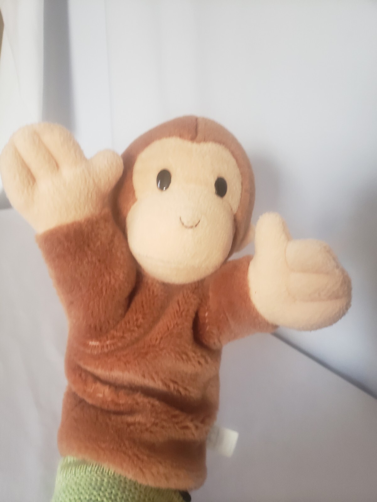 Curious George plush hand puppet Applause Monkey Toy Brown Stuffed ...