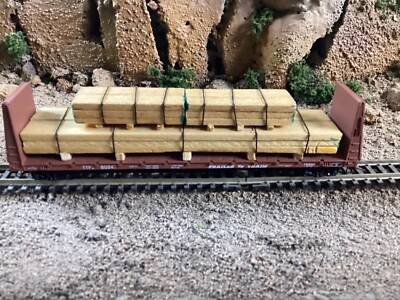 N scale LUMBER LOAD fits 61’ bulkhead flat LOAD ONLY | eBay