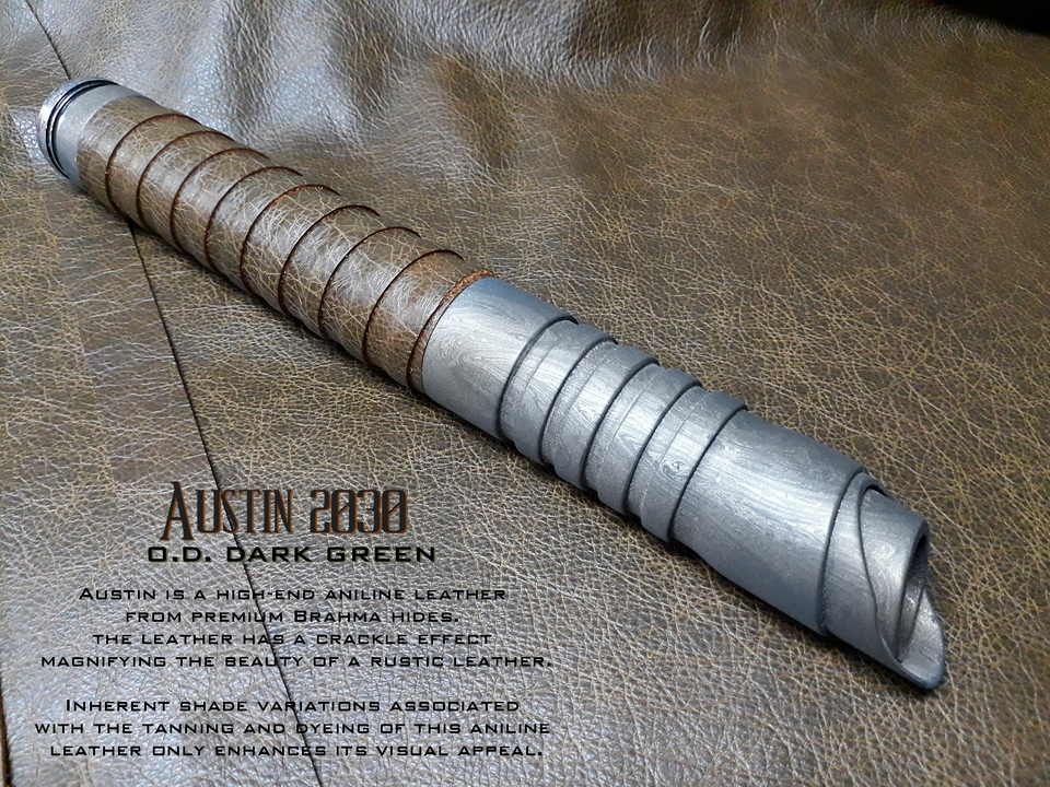 LEATHER WRAPS GENUINE COWHIDE 4FT. LIGHT SABER HILT WRAP, AXE, KNIFE ...