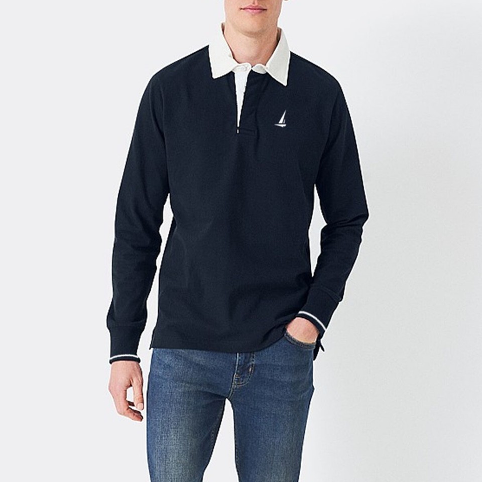 Mens Premium Cotton Rugby Shirt Size XS to 3XL - WORK CASUAL SPORTS ...