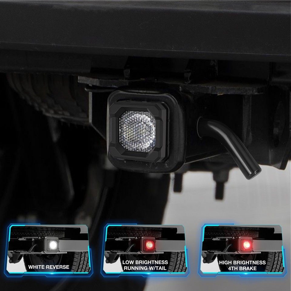 2" Sport HitchMount LED Reverse Light Kit 2,000 Lumens for Truck SUV ...