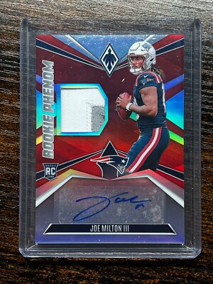 2024 Panini Phoenix Football Rookie Phenom Joe Milton Patch Red Foil ...