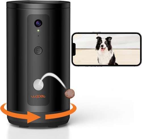 WOPET 300° Dog Camera with Treat Dispenser, [New 2024] 5G WiFi Pet ...