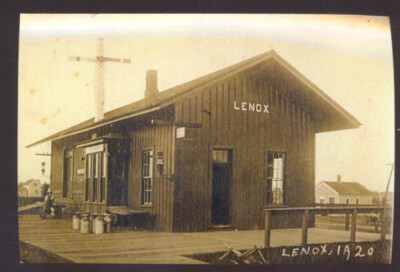 REAL PHOTO LENOX IOWA IA. RAILROAD DEPOT TRAIN STATION POSTCARD COPY | eBay