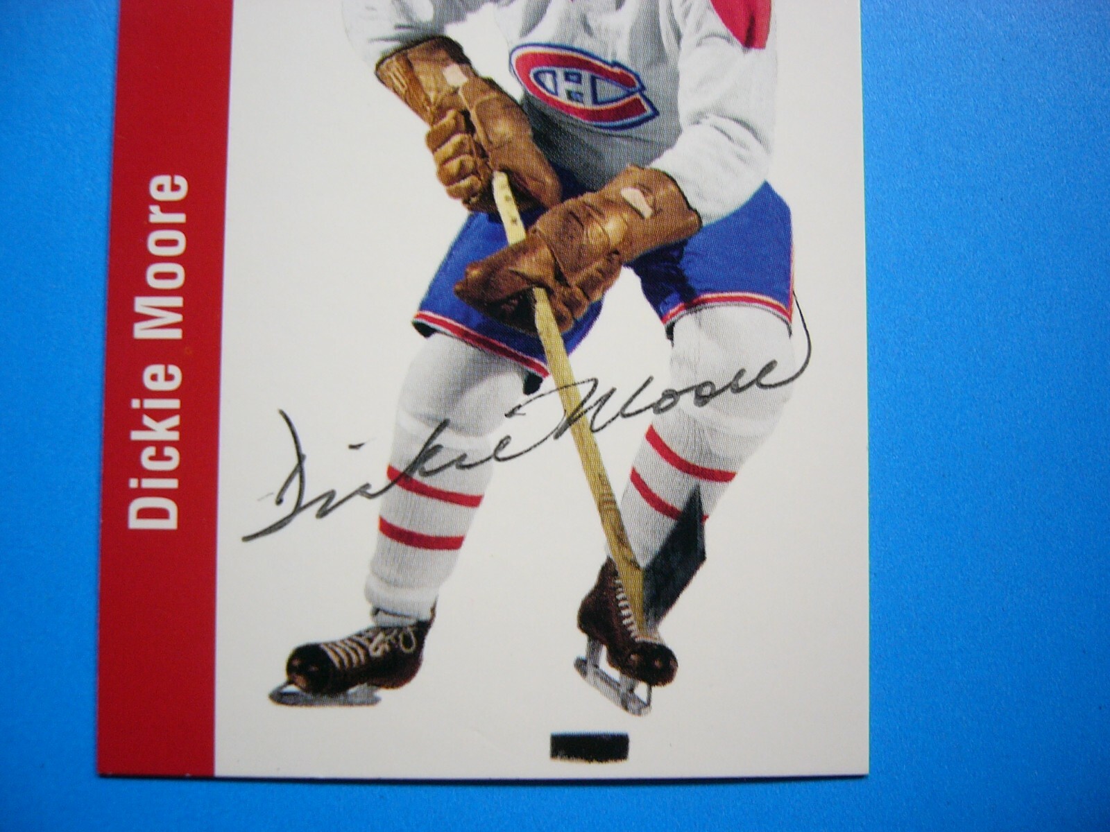 1994/95 PARKHURST 1956/57 MISSING LINK CARD #70 DICKIE MOORE NM AUTO ...