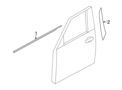 802D2-1LA0A Nissan Cover front door sash, rh 802D21LA0A, New Genuine ...