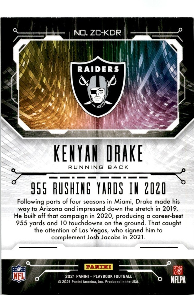 2020 Panini Absolute Ball Hoggs Kenyan Drake Arizona Cardinals #7 | eBay