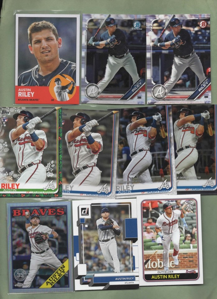 Austin Riley (Atlanta Braves) 38 Card lot w/Rookies & Inserts (no dupes ...