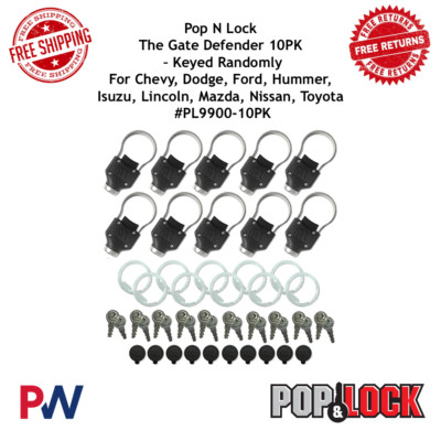 Pop N Lock The Gate Defender Tailgate Lock Kit 10PK Keyed Randomly # ...