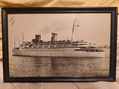 Antique Passenger Cruiser Ship Photo 1920s USS MALOLO Titanic Queen ...