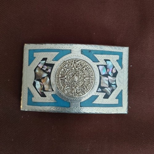 VINTAGE AZTEC SUN DIAL BELT BUCKLE | eBay