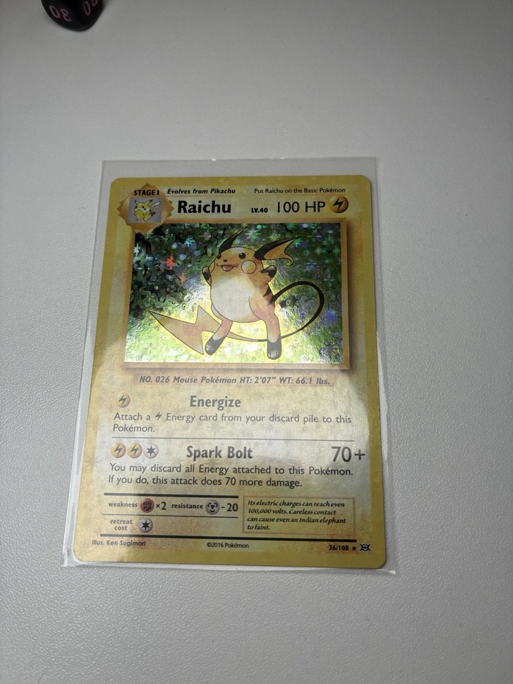 Raichu (36/108) *RARE HOLO BLEED* Pokémon - XY - Evolutions 2016 Holo ...