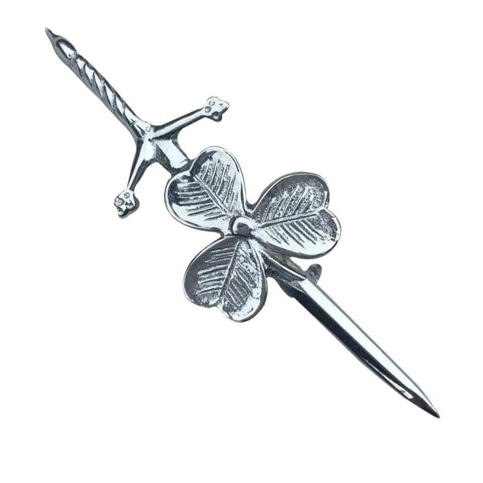 Scottish Kilt Pins Various Design Chrome Finish 4" Highland Pin ...