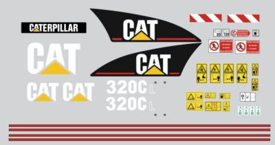Caterpillar 320 C L Decals (Aufkleber) Klebstoff Komplett-Set, Kein ...