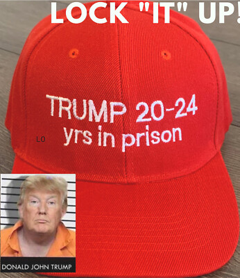 Donald Trump Funny PRISON Hat Anti Trump Anti MAGA Red Cap 2024 ...