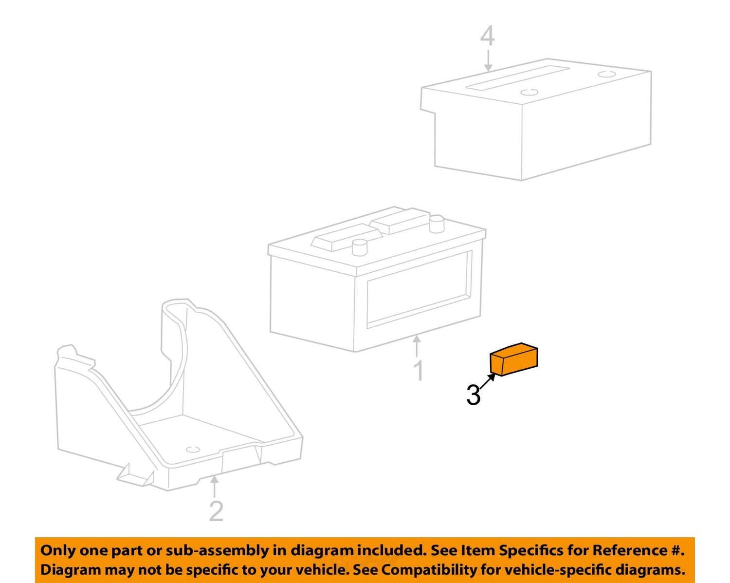 Ford Oem-battery Hold Down Tie Bracket Clamp F75Z10718AA for sale ...
