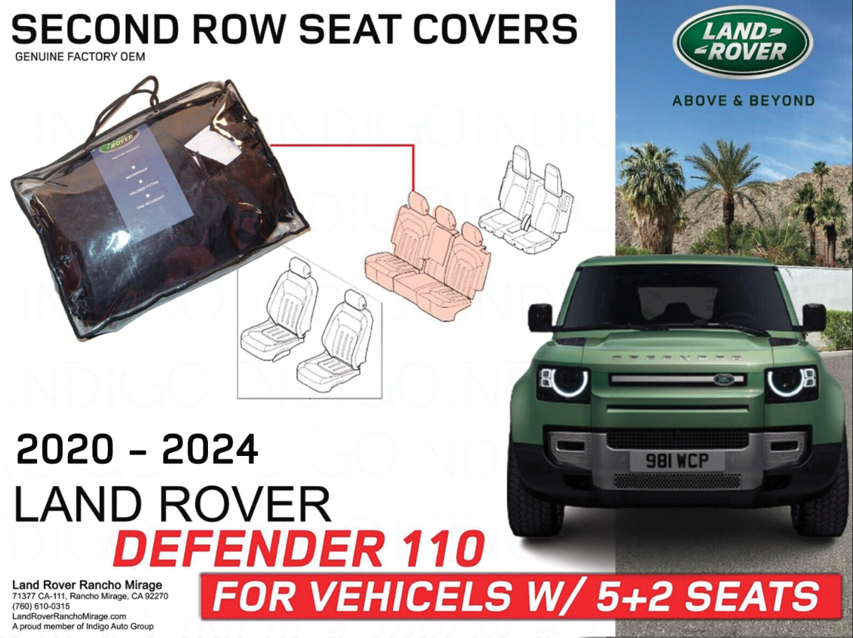 Land Rover OEM Defender 110 L663 2020+ 2nd Row Black Waterproof Seat ...