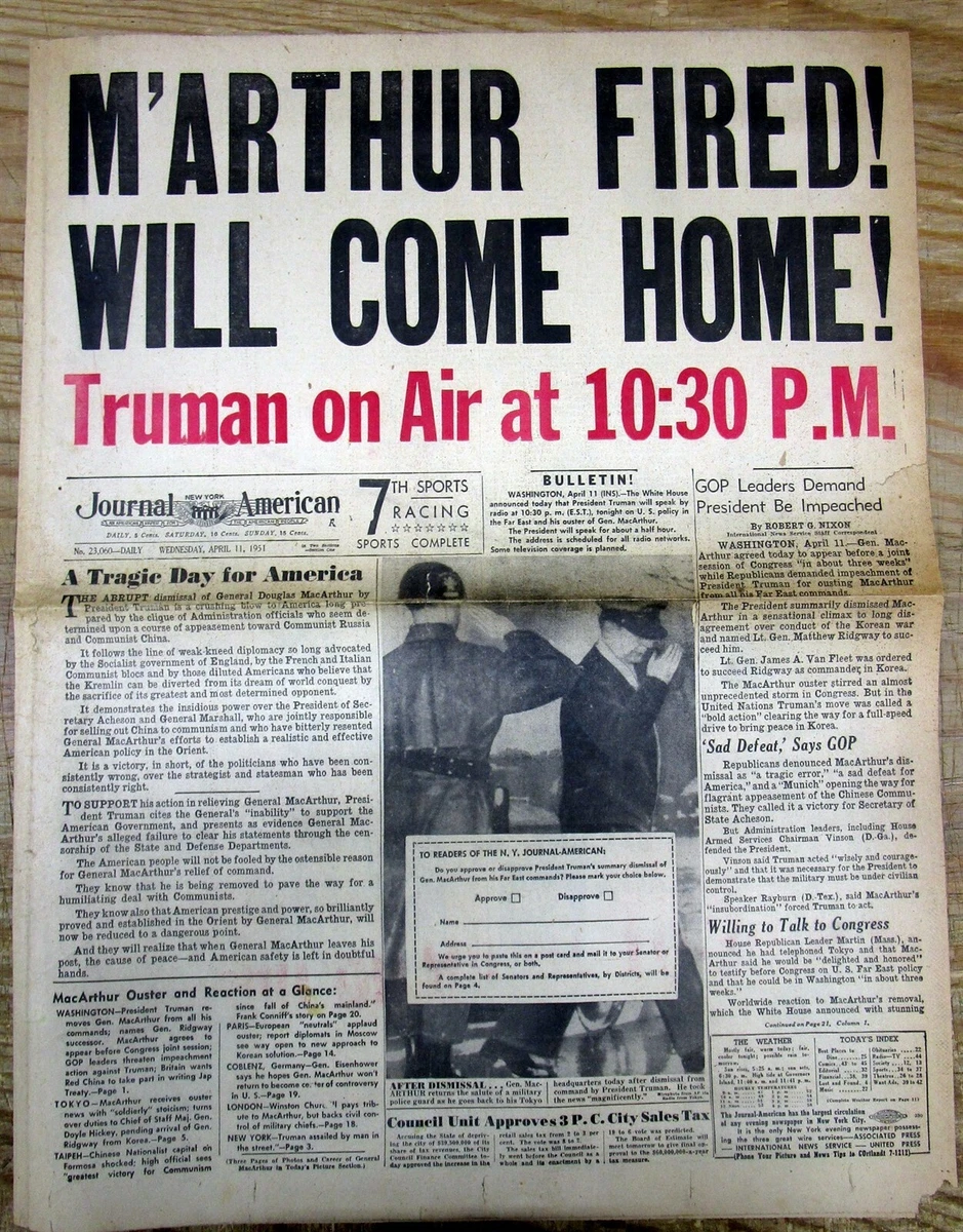 Korean War Macarthur Fired