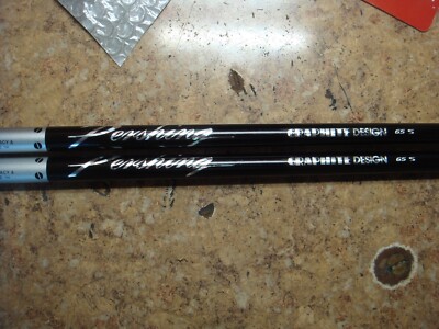 2 Pershing Graphite Design 65-S Golf Shafts 45 1/4 and 41 1/2 in. With ...