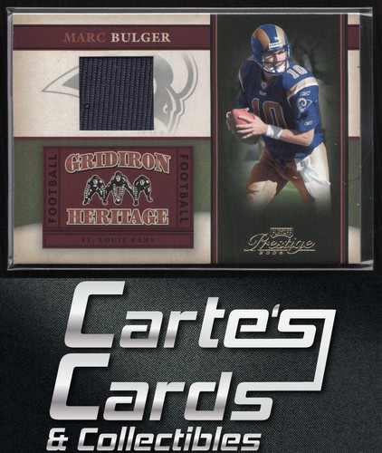 Marc Bulger 2006 Playoff Prestige #GH23 Gridiron Heritage Jerseys Rams ...