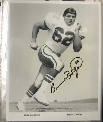 Vintage Dallas Cowboys #62 Brian Baldinger 8x10 (Rare) Signed B&W ...