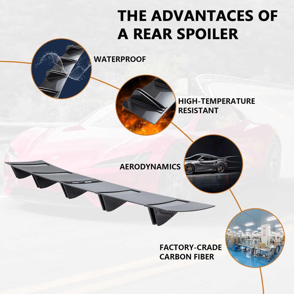 For Ford Fusion Focus GT Rear Lip Bumper Diffuser Spoiler Splitter ...