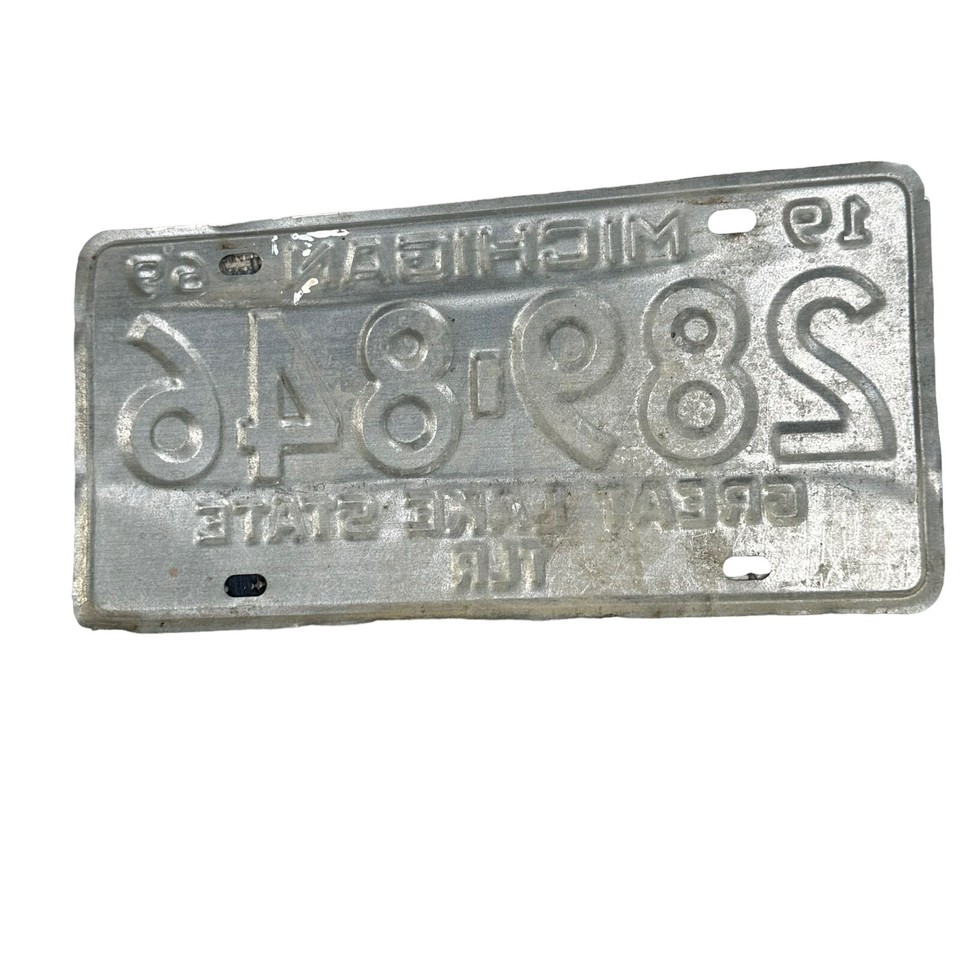 1969 Vintage Michigan Trailer License Plate/Tag in Excellent Condition ...